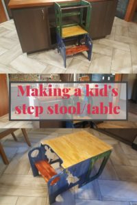 Making a kid's step stool/table- with pictures, lots and lots of ...
